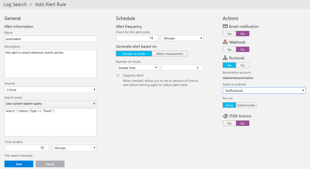 Log Analytics in Azure